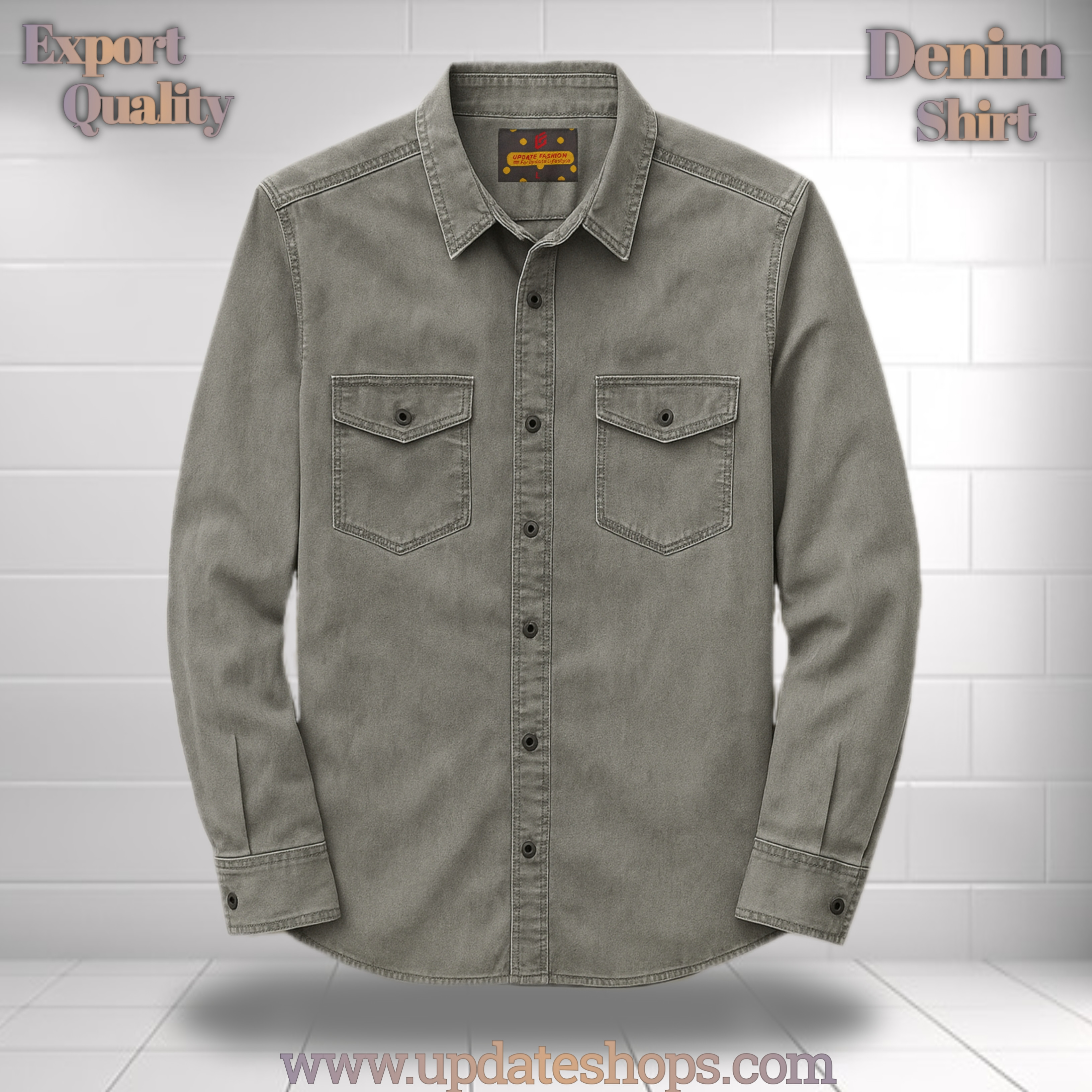 Winter Collection's Export Quality Denim Full shirt || 3844