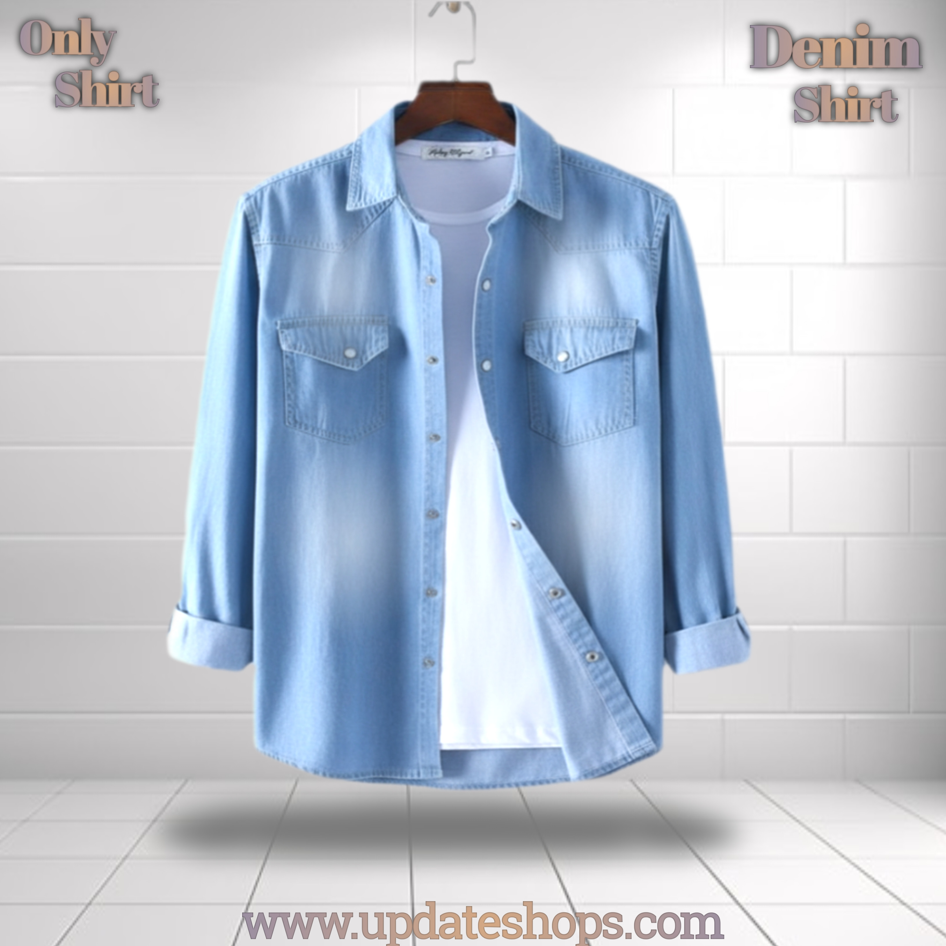 Denim Wash Full Sleeve Shirt || 3888
